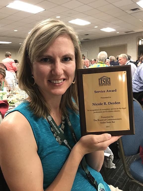 Nicole Derden Awarded 2017 Idaho State Bar Service Award | Carroll College