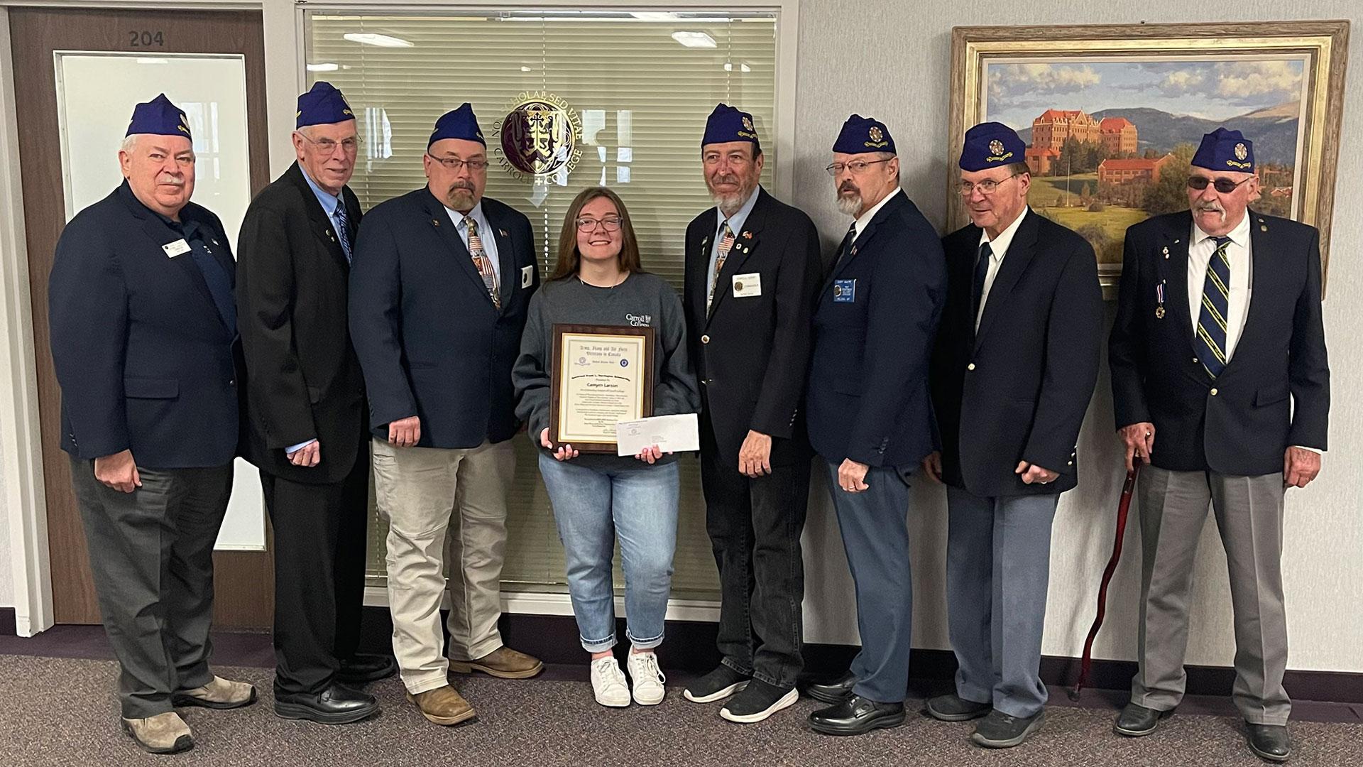 Larson Receives Harrington (ANAVICUS) Scholarship | Carroll College