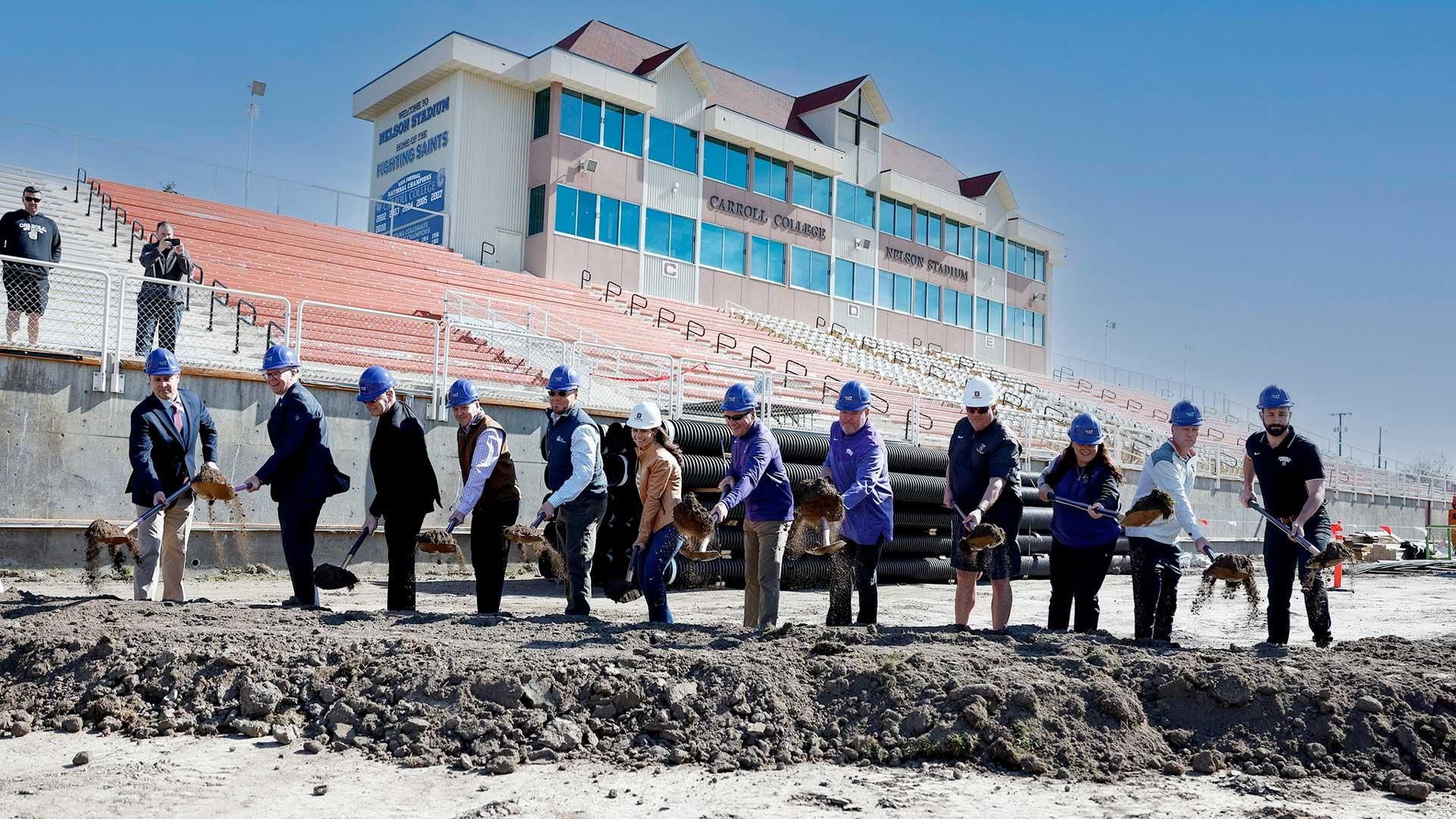 Carroll Holds Groundbreaking of Nelson Stadium Enhancement Project ...